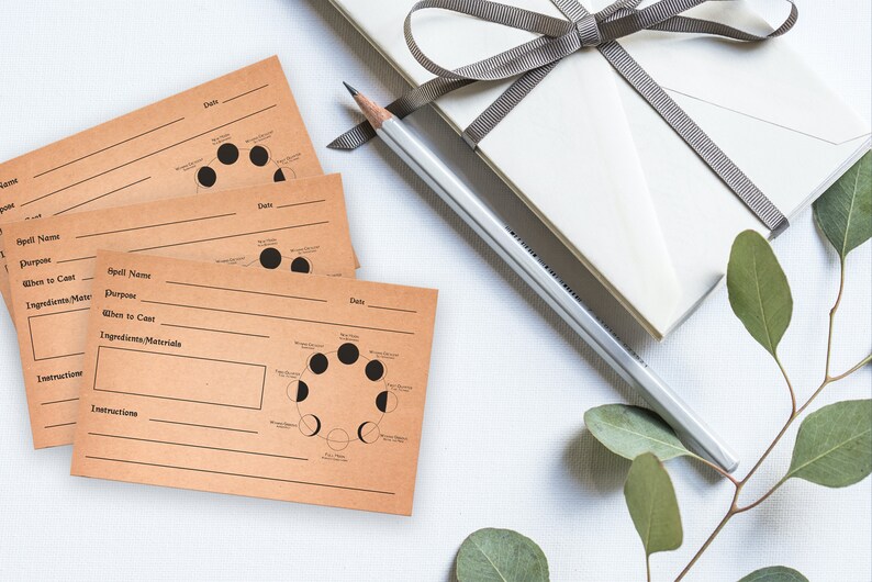 Witch Spell Cards Print Spell Cards Wicca Spell Cards - Etsy