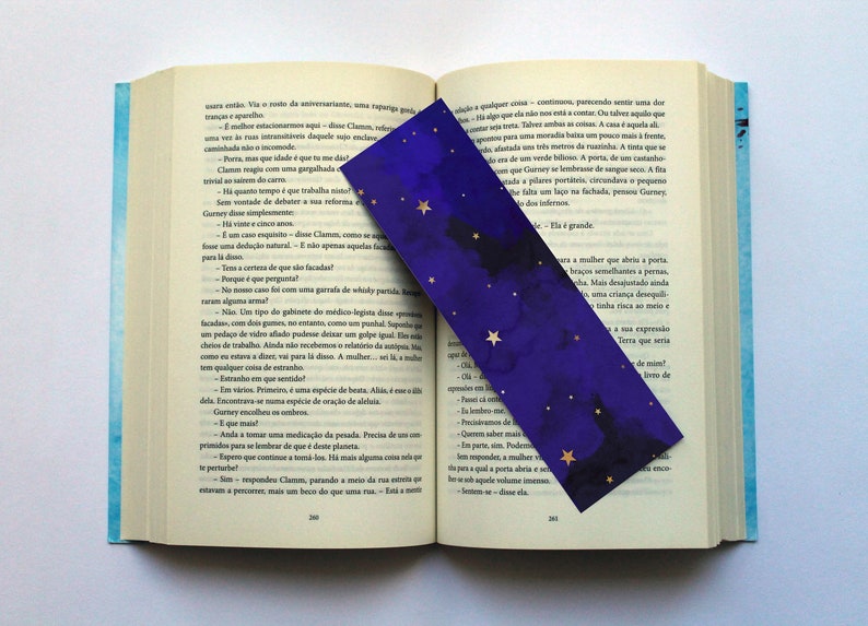 Night Sky Printable Bookmarks | Book Lover Gift | Magical Gold Pattern ...