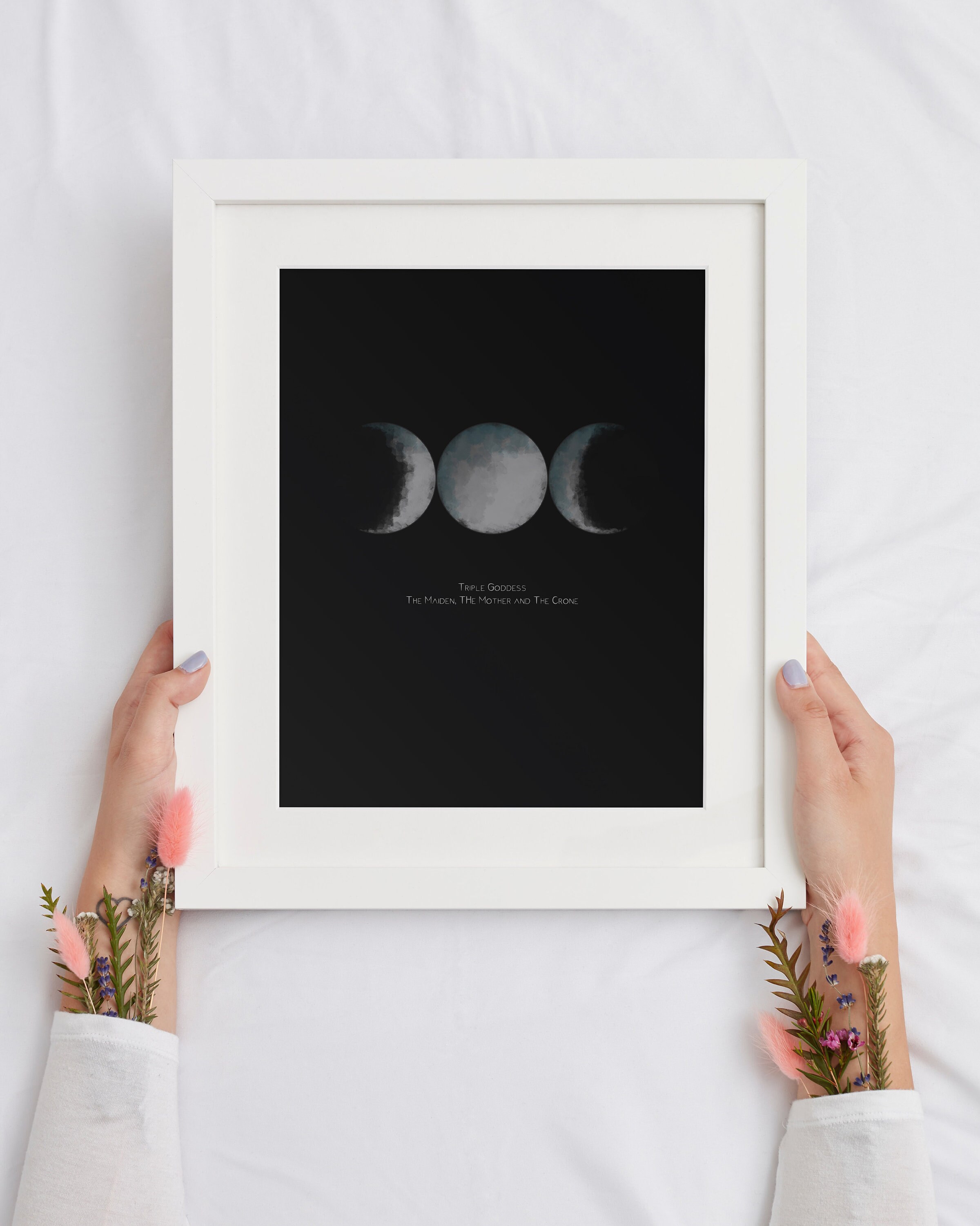 Triple Moon Goddess | Wiccan Home Decor | Witch Wall Art | Witch Home ...
