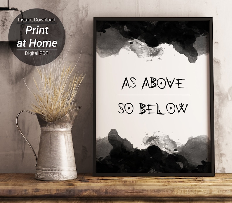 As Above so Below | Wiccan Home Decor | Sacred Geometry Art | Witch ...