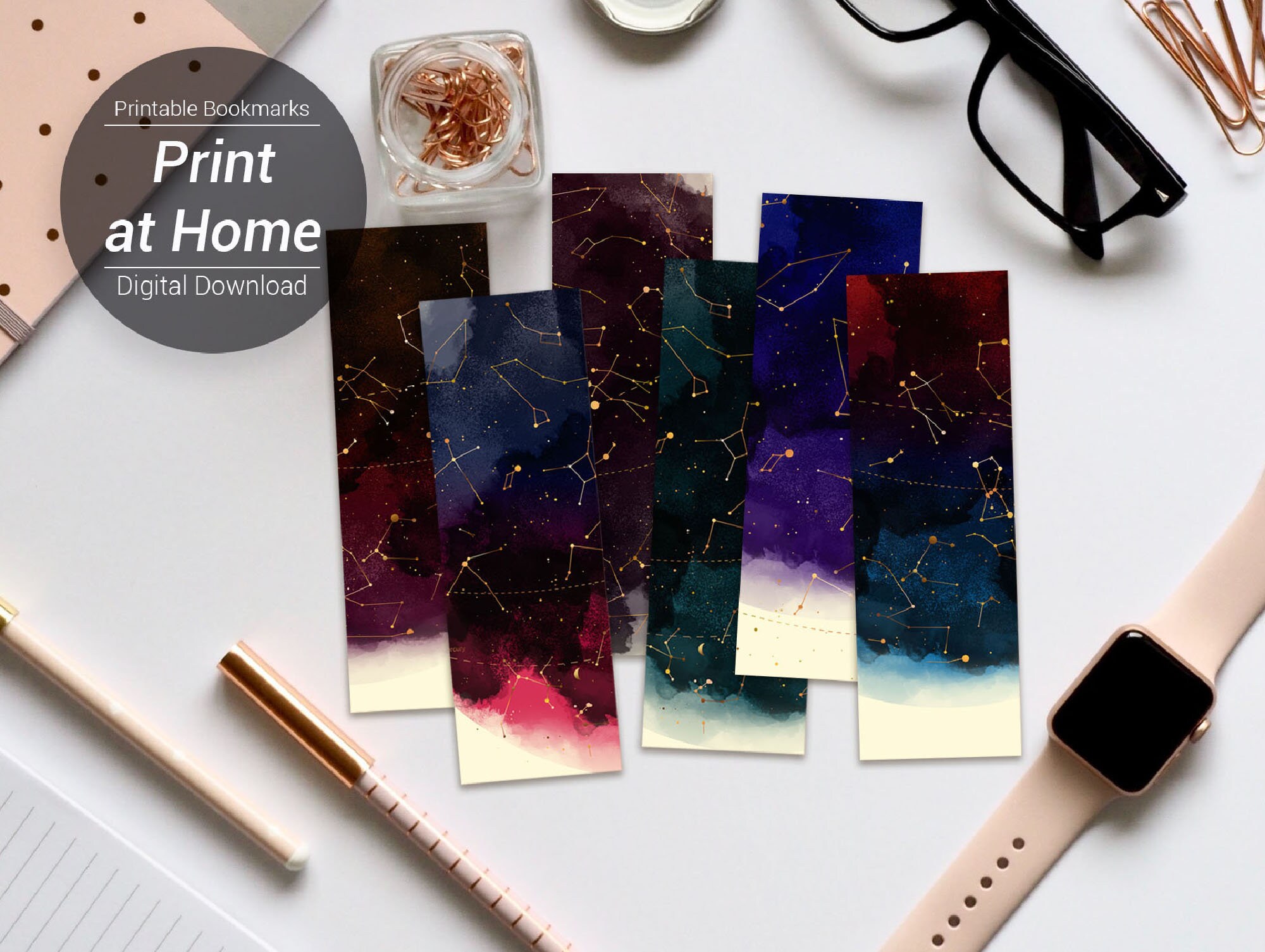 Printable Bookmarks Watercolor Bookmarks Fantasy Bookmarks - Etsy