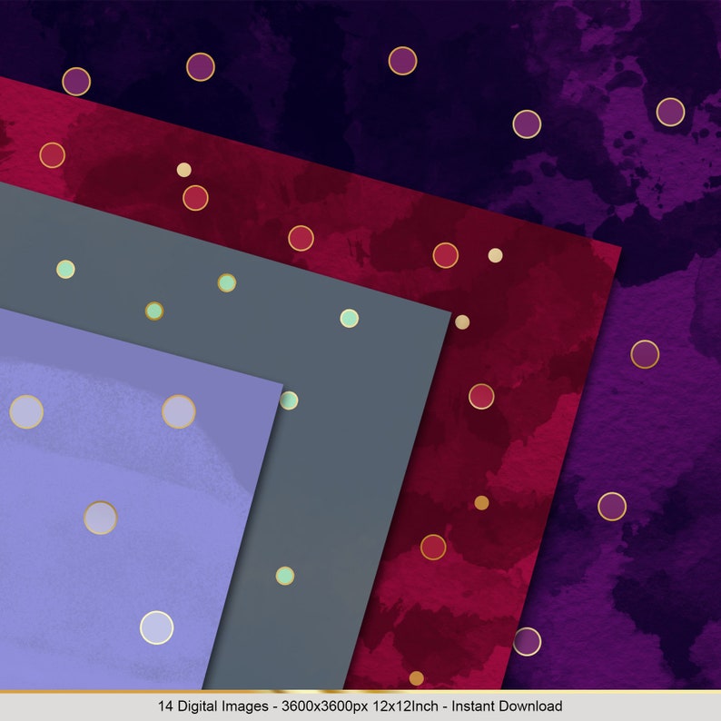 Gold Dot Digital Paper Pack | Scrapbook Paper | Printable Paper ...