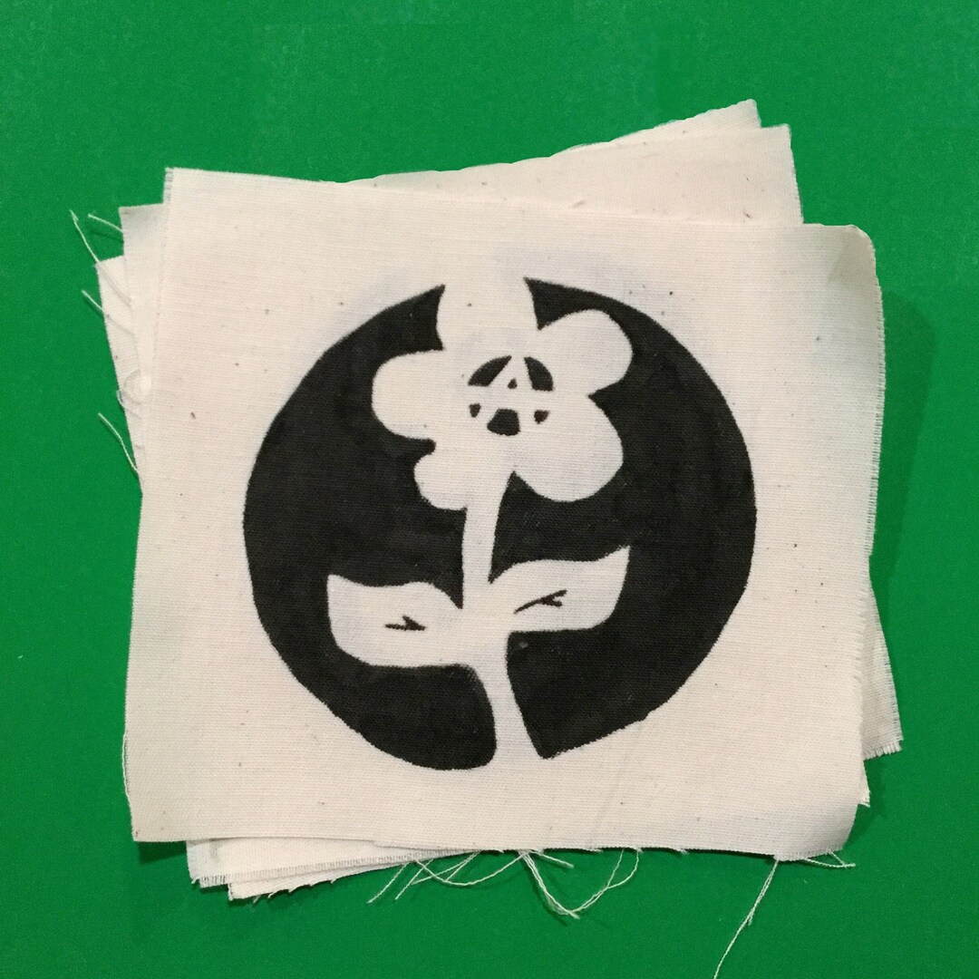 Anarchy Flower Patch Sew on Diy Punk Anarchy Solarpunk - Etsy