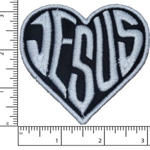 Love Jesus Patch - White Embroidery - Embroidered Iron on or Sew on ...