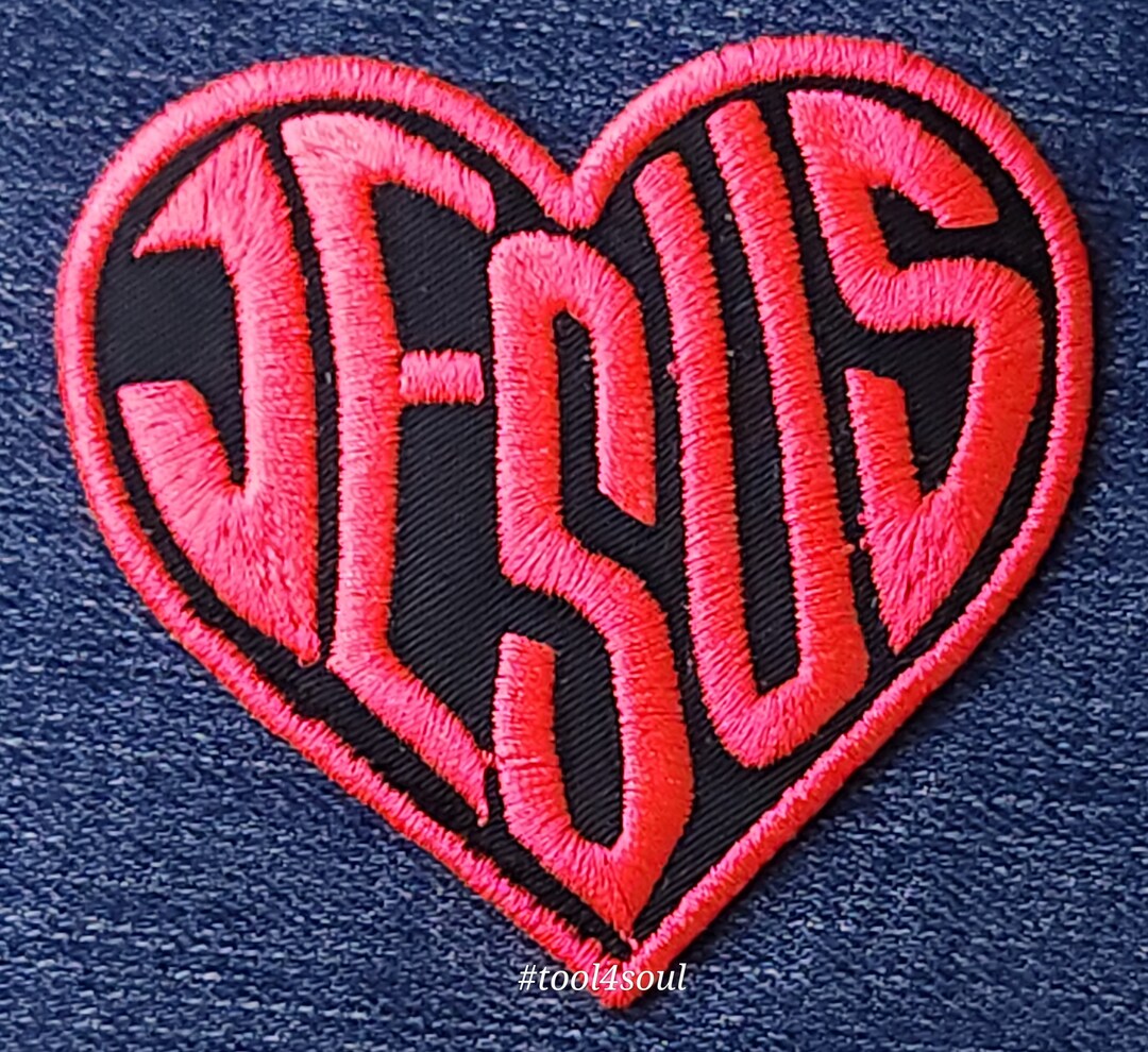 Love Jesus Patch - Empowering Faith in Fluorescent Pink - Iron on Sew ...