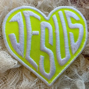 Love Jesus Patch - White Embroidery - Embroidered Iron on or Sew on ...