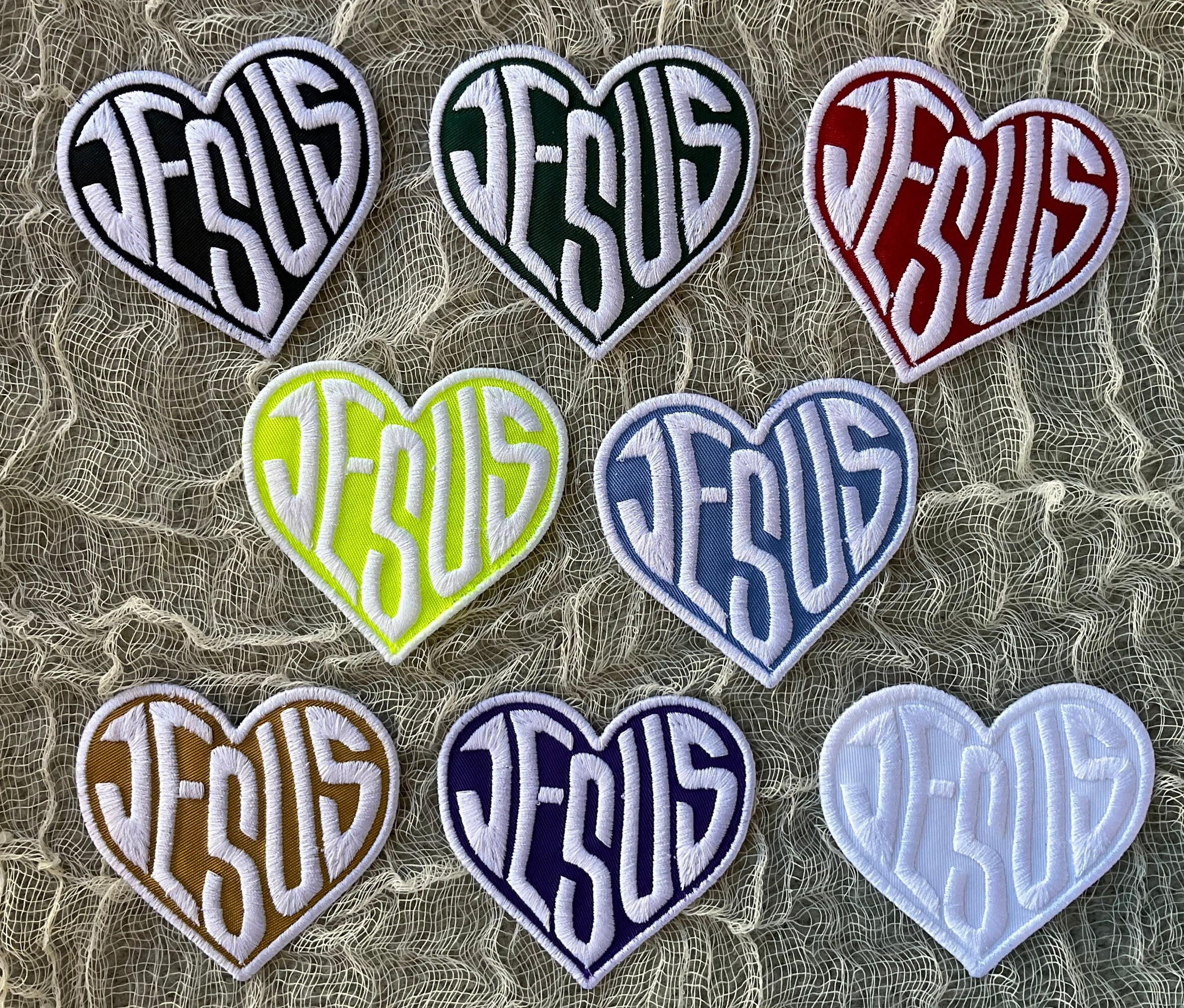 Love Jesus Patch White Embroidery Embroidered Iron on Sew - Etsy
