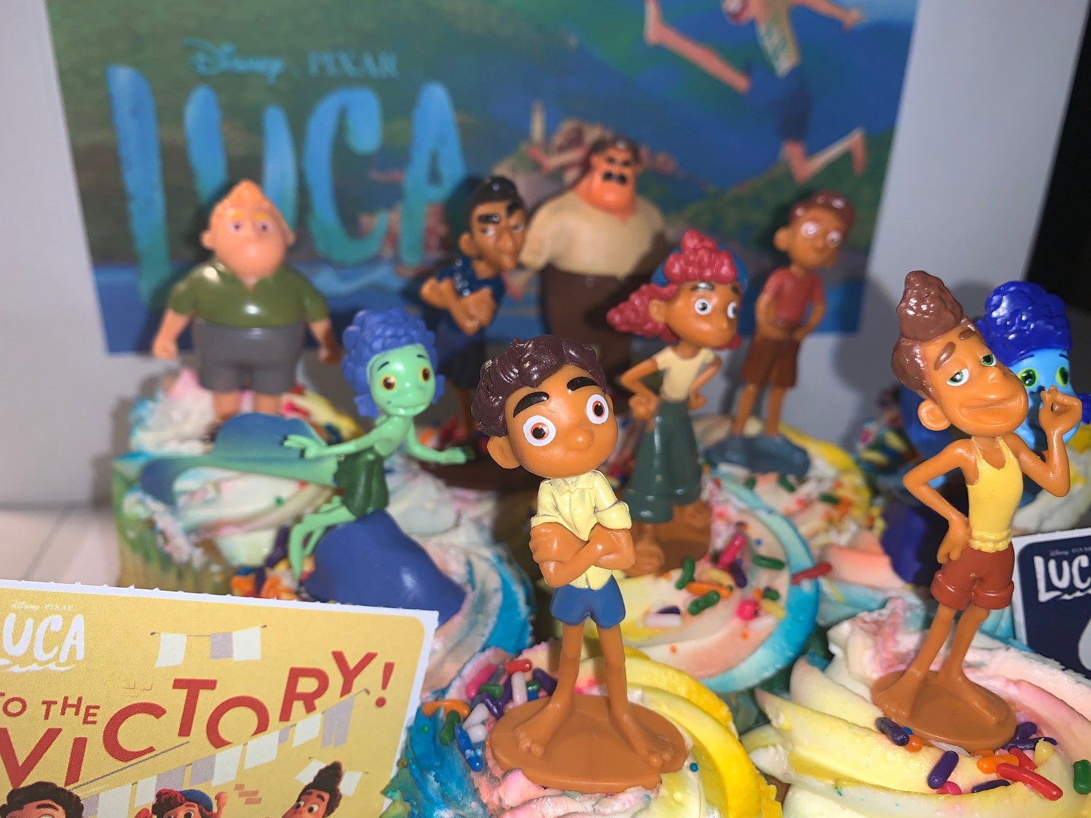 Disney Luca Movie Deluxe Cake Toppers Cupcake Decorations Set of 14 ...