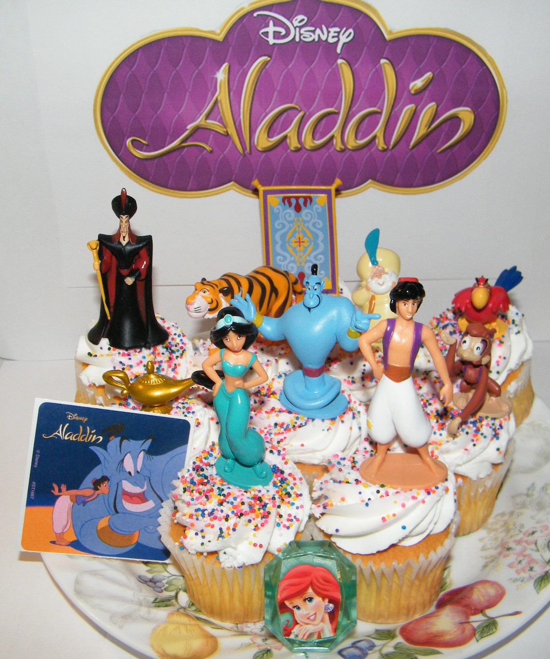 Disney Aladdin Movie Deluxe Cake Toppers Cupcake Decorations 12 Set ...