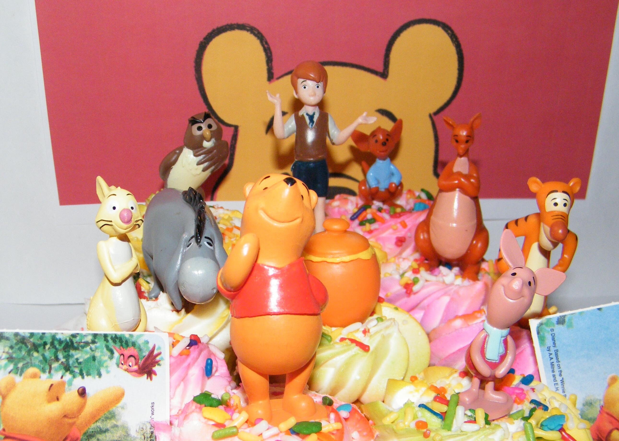 Winnie the Pooh Cake Toppers Set 14 Cupcake Decorations With - Etsy