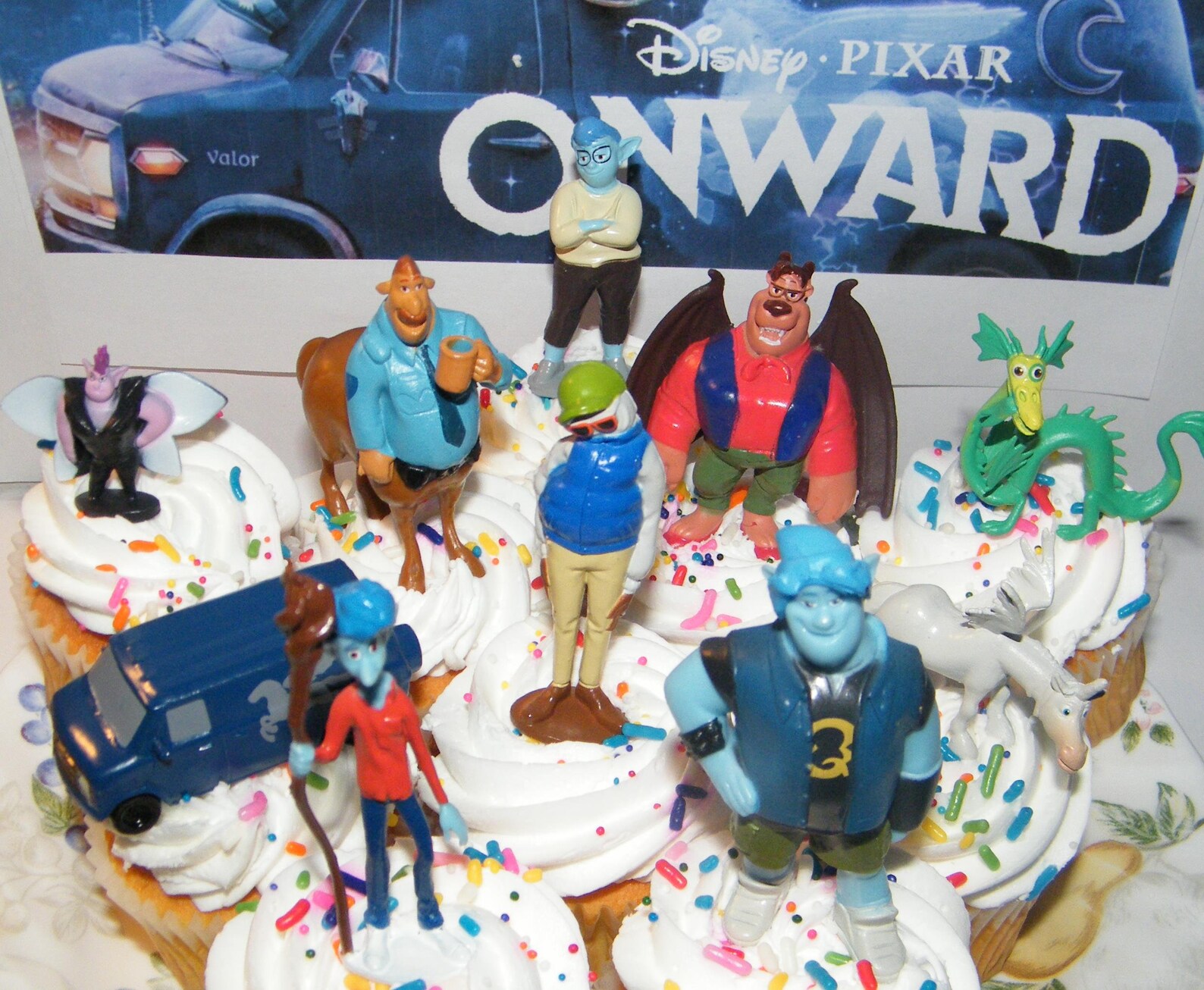Disney Onward Movie Deluxe Cake Toppers Cupcake Decorations 14 Set With ...