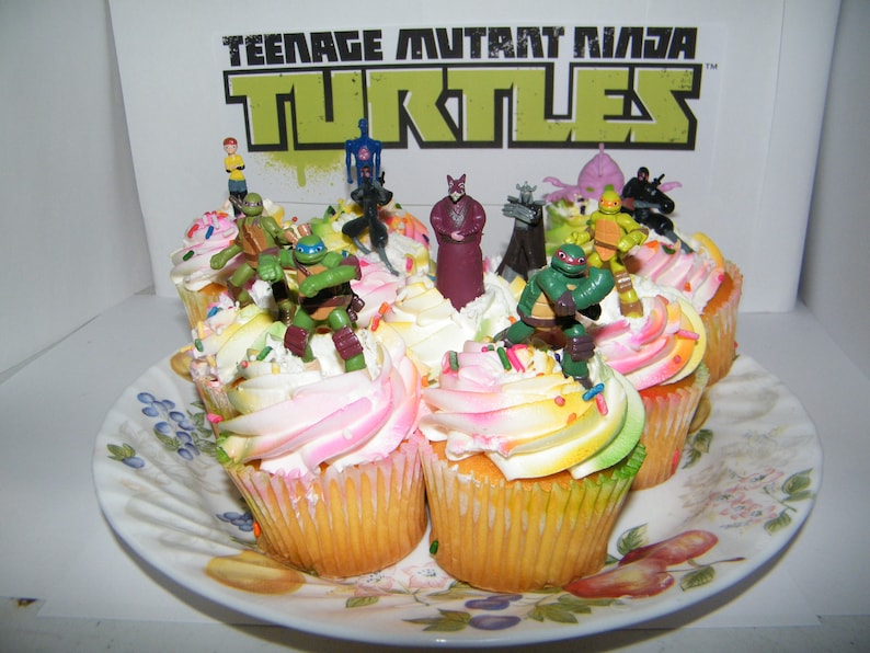 Teenage Mutant Ninja Turtles Cake Topper Set of 11 Shredder - Etsy