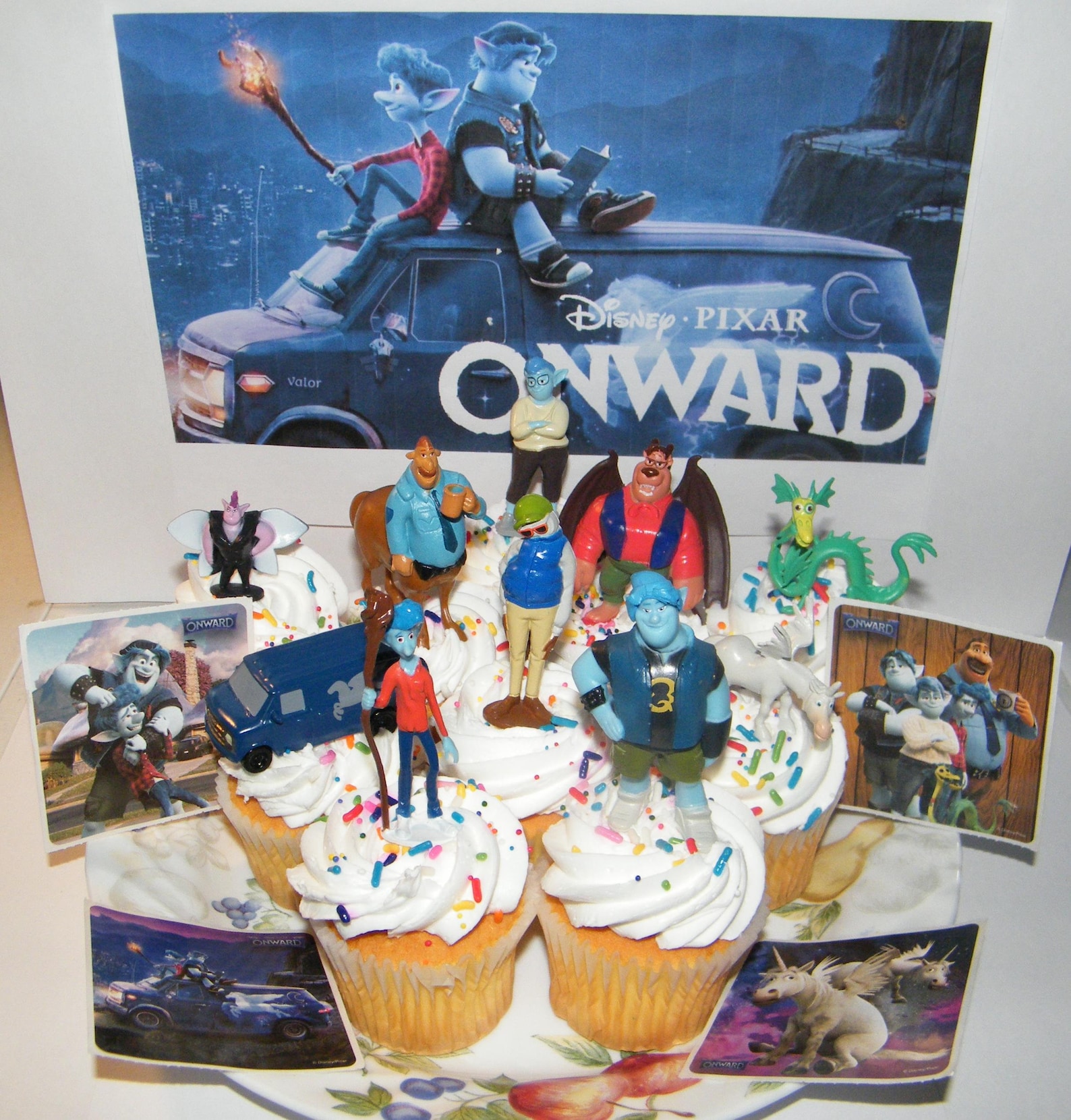 Disney Onward Movie Deluxe Cake Toppers Cupcake Decorations 14 Set With ...