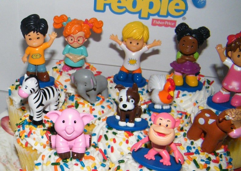 Fisher-price Little People and Animals Deluxe Cake Toppers Cupcake ...