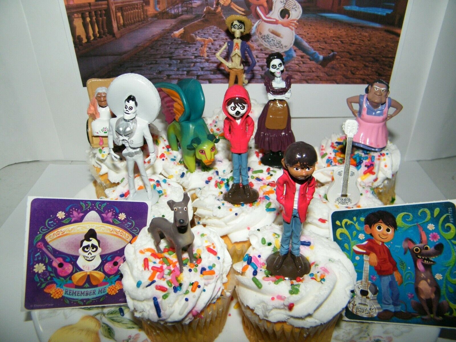 Disney Coco Movie Cake Toppers Set of 12 With 10 Figures 2 - Etsy