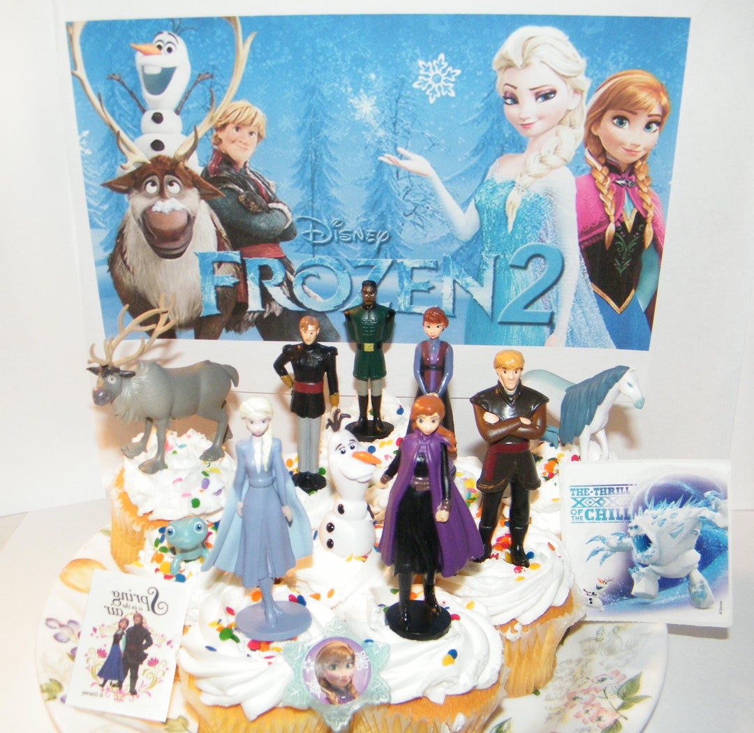 Disney Frozen 2 Movie Deluxe Cake Toppers Cupcake Toppers 13 Set With ...