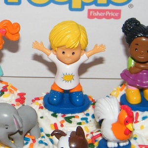 Fisher-price Little People and Animals Deluxe Cake Toppers Cupcake ...