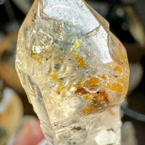 Petroleum Elestial Quartz With Black Carbon Enhydro, Fire Quartz With a ...