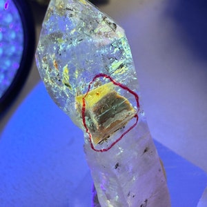 Petroleum Elestial Quartz With Black Carbon Enhydro, Fire Quartz With a ...