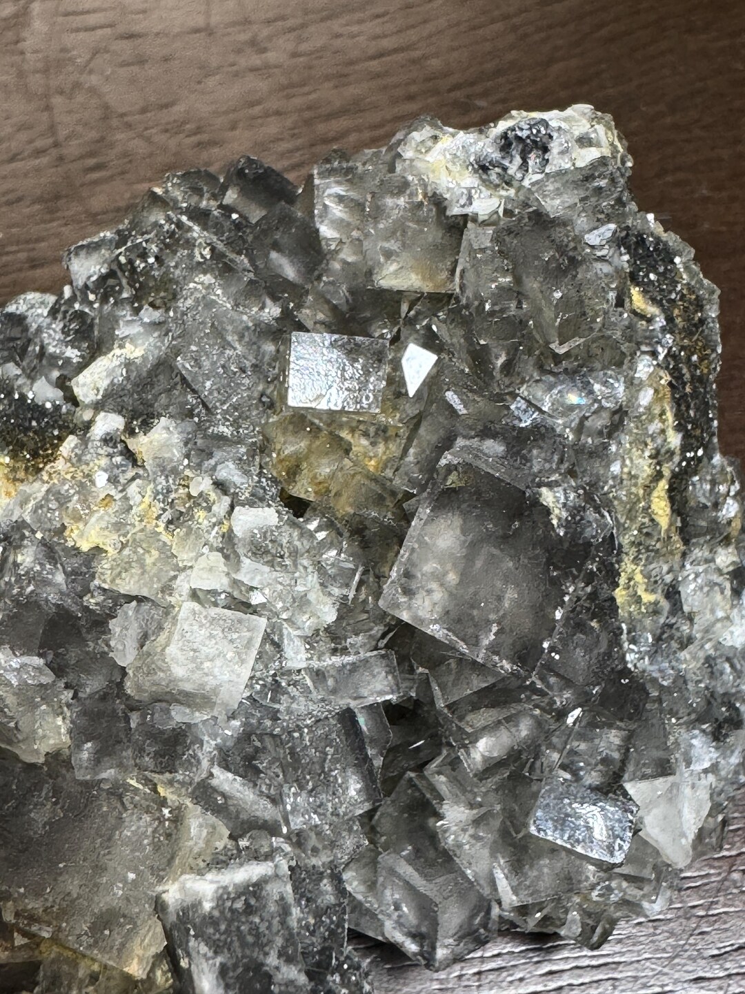 Mesmerizing Fluorescent Graphite Fluorite Cubes From Erongo, Lustrous ...