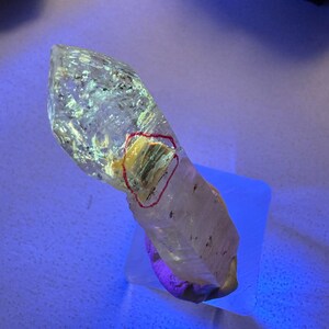 Petroleum Elestial Quartz With Black Carbon Enhydro, Fire Quartz With a ...