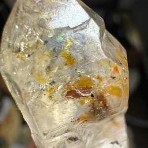 Petroleum Elestial Quartz With Black Carbon Enhydro, Fire Quartz With a ...