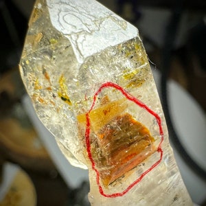 Petroleum Elestial Quartz With Black Carbon Enhydro, Fire Quartz With a ...