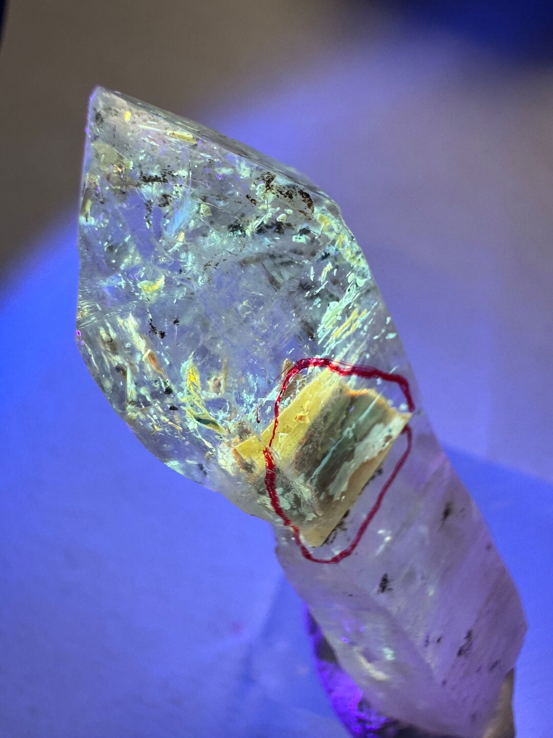 Petroleum Elestial Quartz With Black Carbon Enhydro, Fire Quartz With a ...