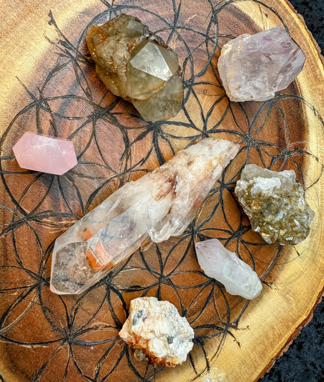 Mystery Crystal Box, 8 Rare Crystal Bundle, Red Phantom Quartz, Rare ...