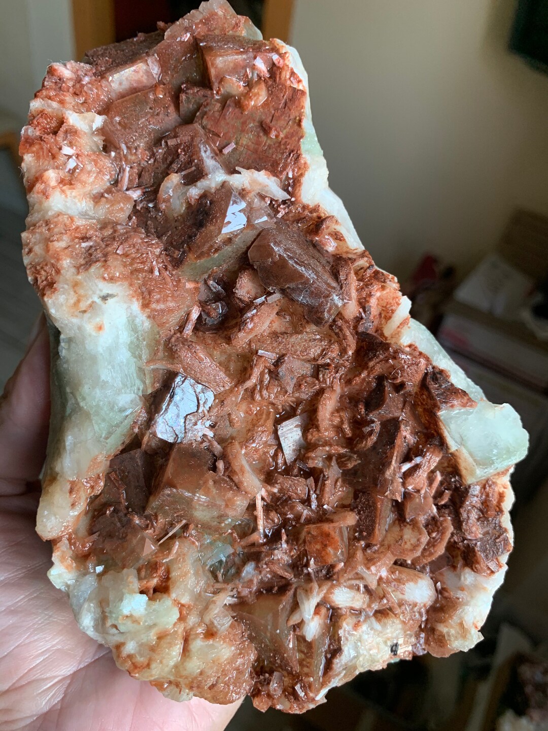 Zeolite With Heulandite, Massive Red Heulandite, Zeolite Specimen From ...