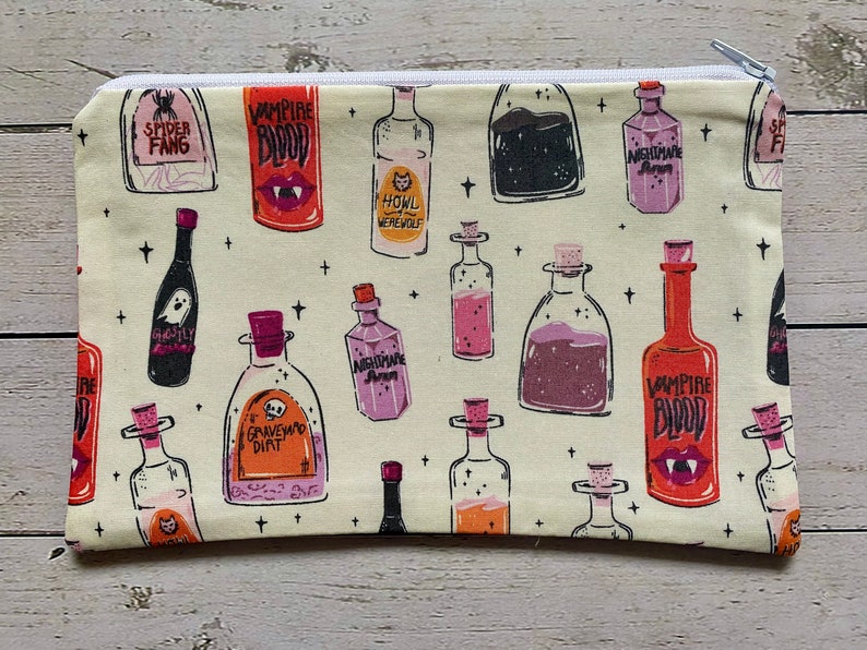 Potions & Poisons Zipper Pouch (tarot Deck Bag, Pencil Case, Makeup Bag ...