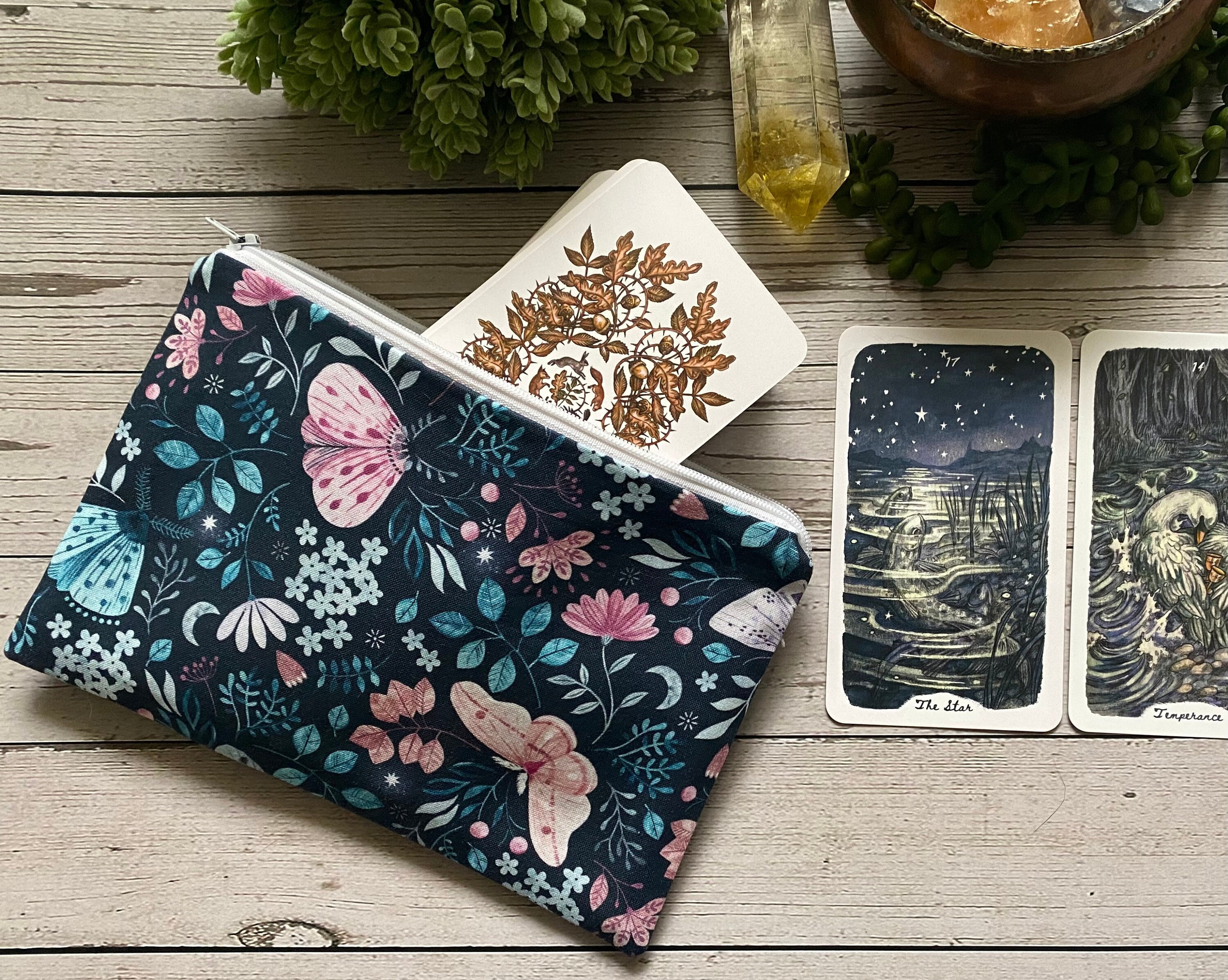 Magical Moths Zipper Pouch tarot Deck Bag, Pencil Case, Makeup Bag ...