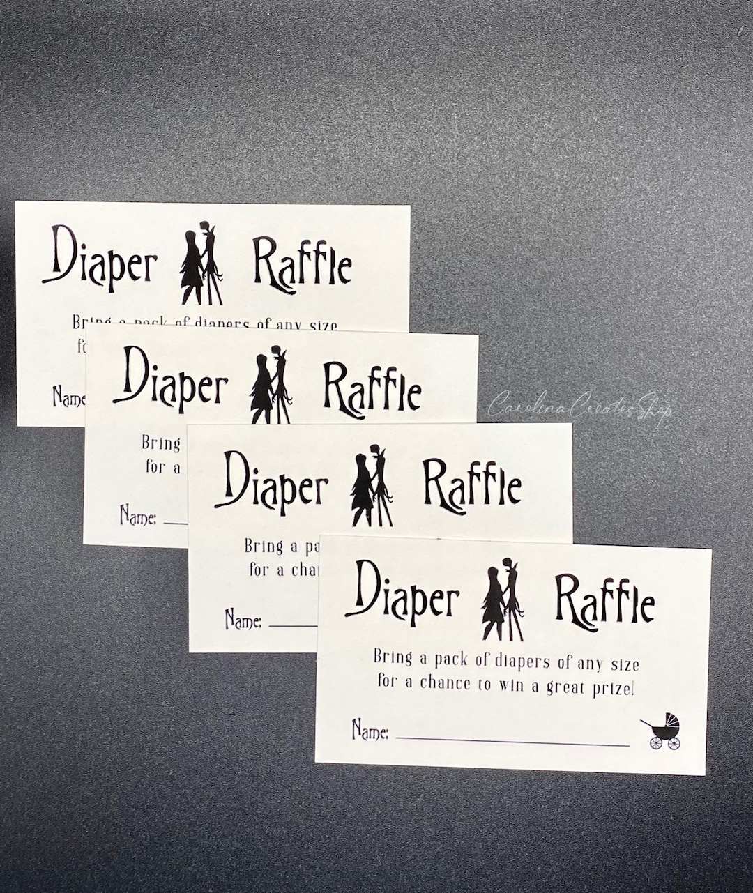 Nightmare Before Christmas Baby Shower Diaper Raffles PRINTED - Etsy