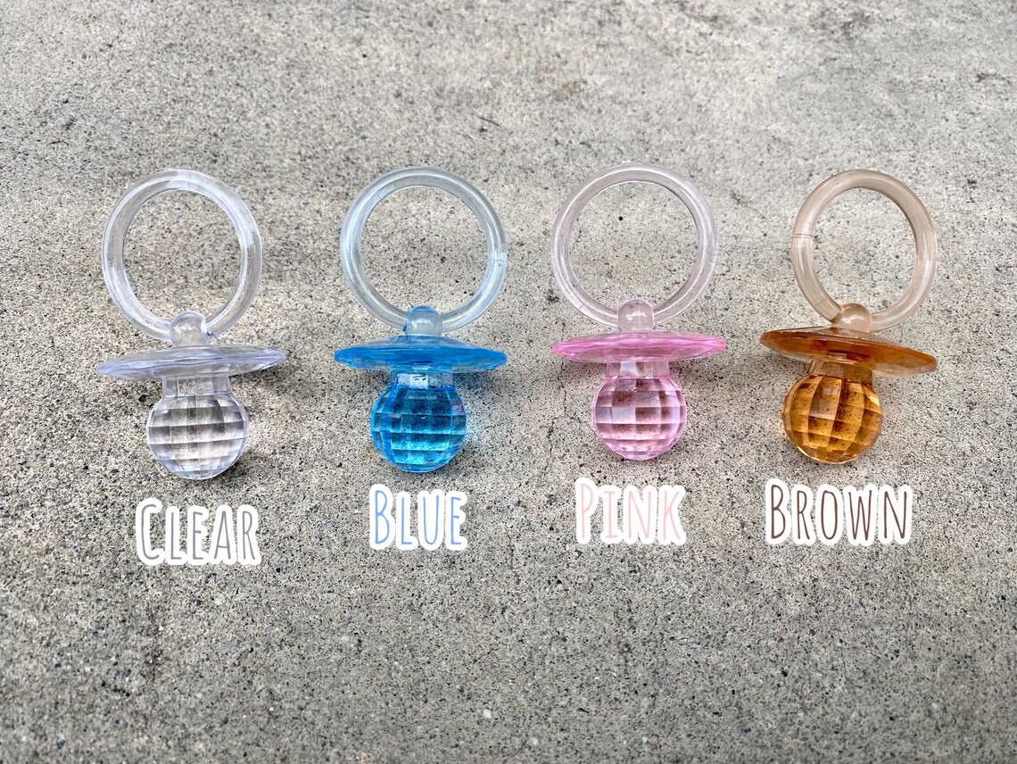 12 Bear Baby Shower Pacifier Necklace Favors Baby Shower - Etsy