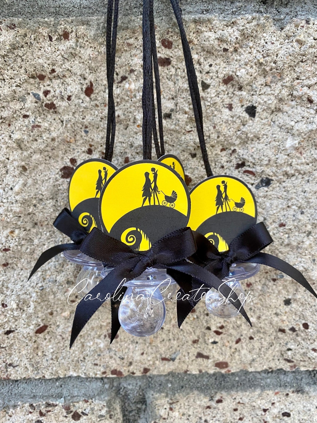 12 Nightmare Before Christmas Baby Shower Pacifier Necklace Favors ...