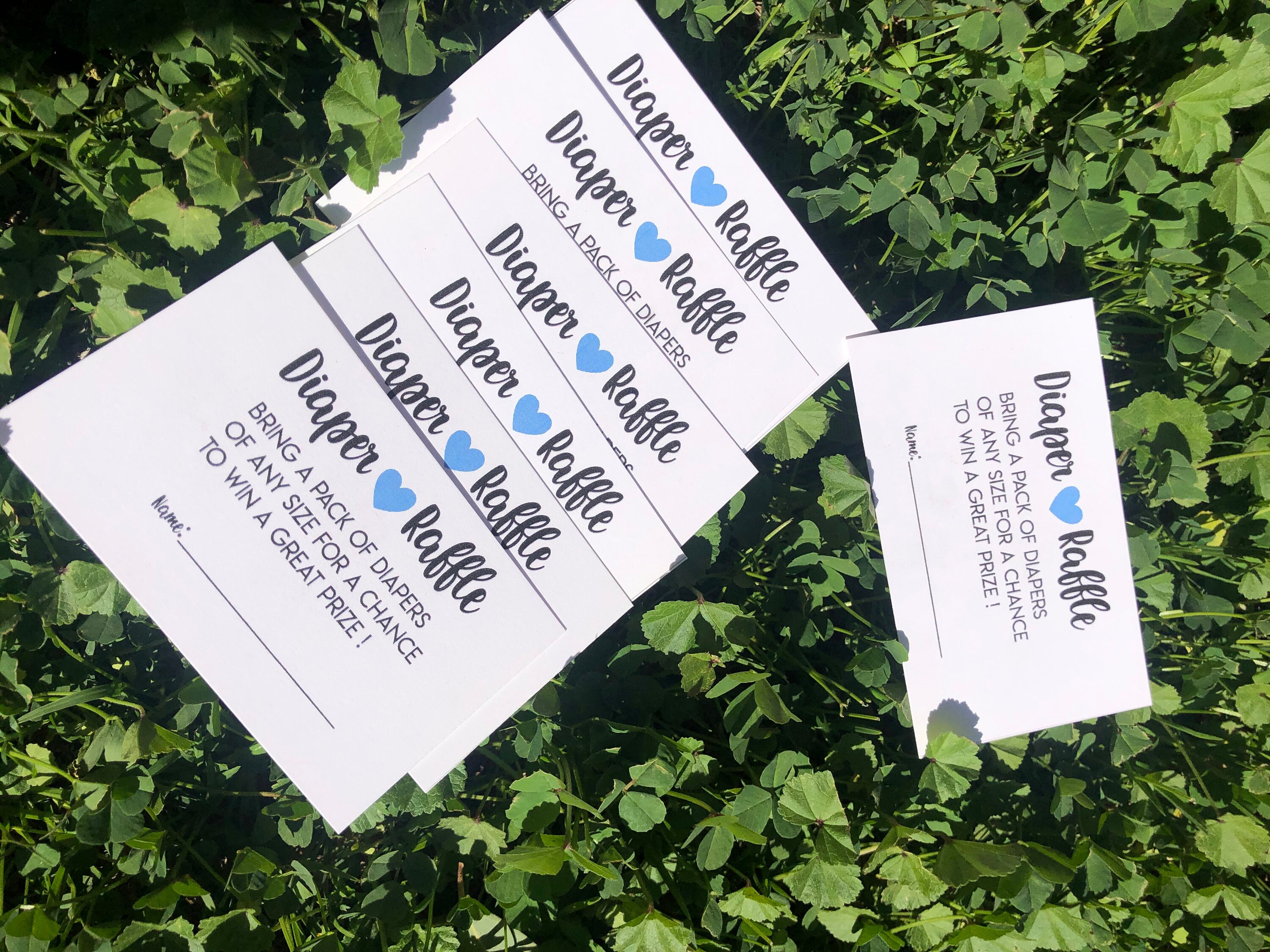 Diaper Raffles Heart Baby Shower Diaper Raffle Tickets - Etsy