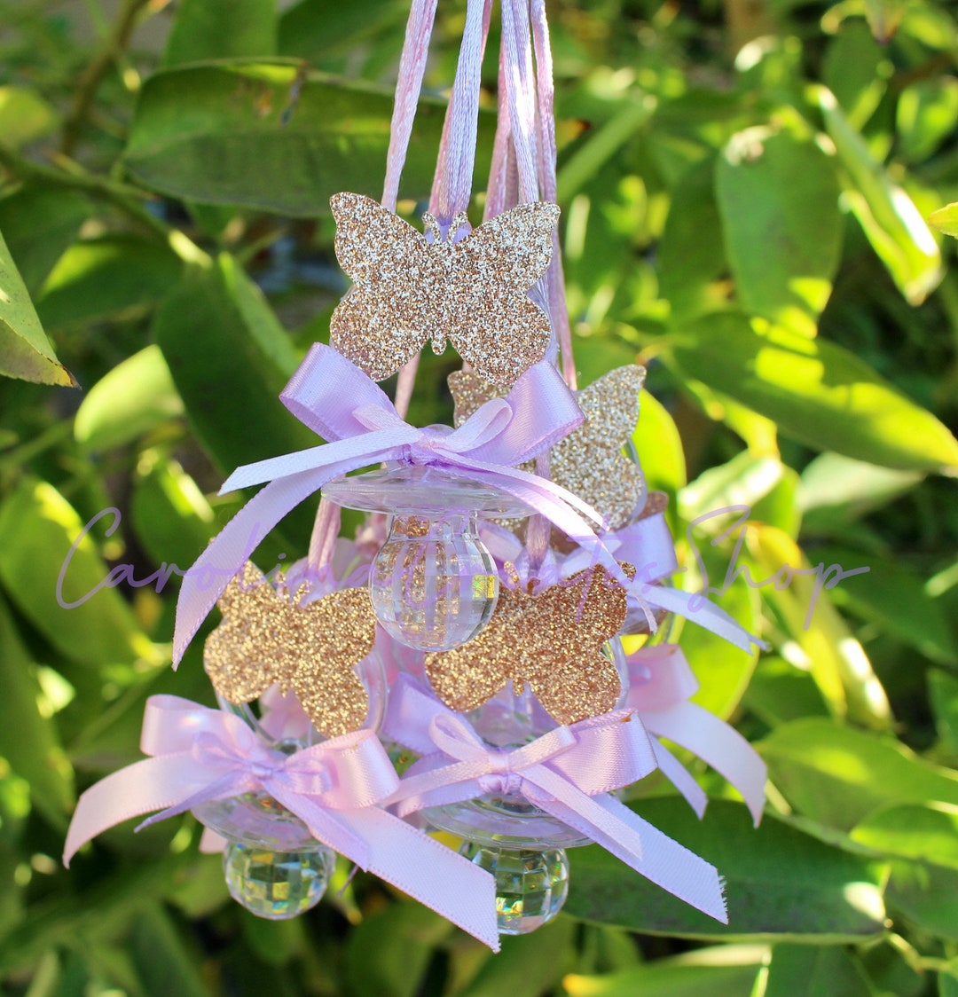 12 Butterfly Baby Shower Pacifier Necklace Favors| Baby Shower Games - Etsy