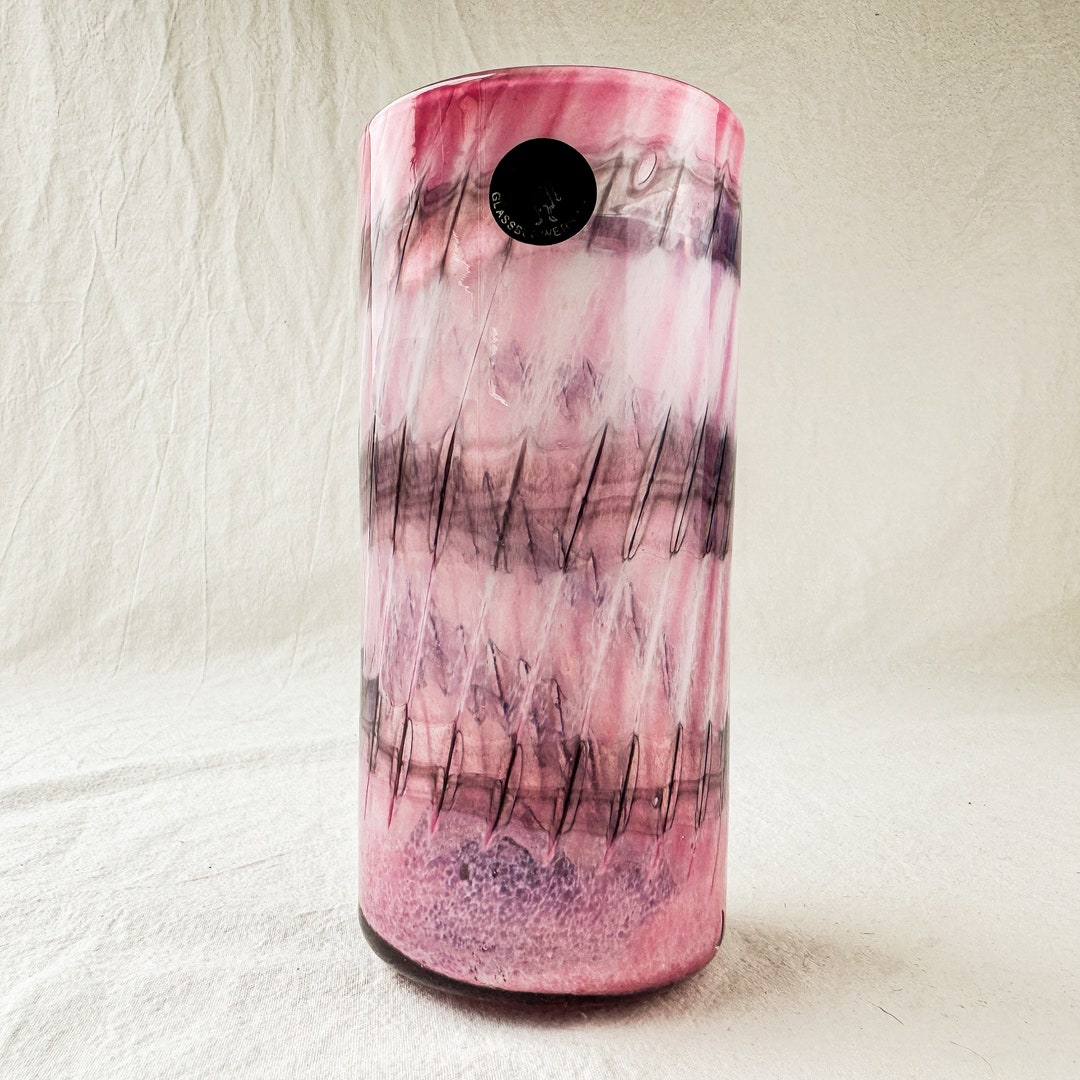 Vintage Blown Glass Mtarfa Glassblowers Malta Signed Vase - Etsy
