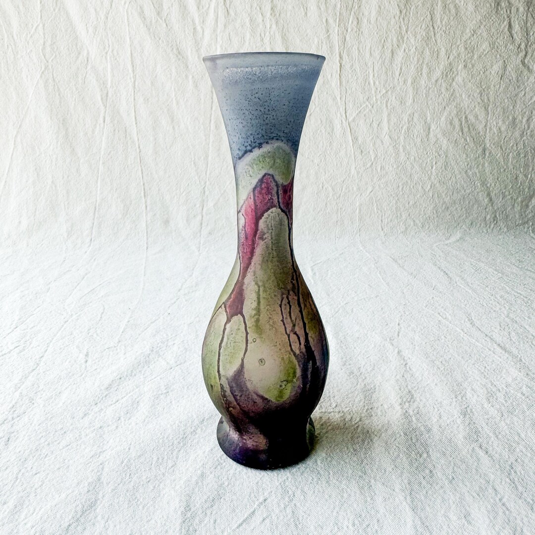 Vintage Simron Israel Glass Vase - Etsy