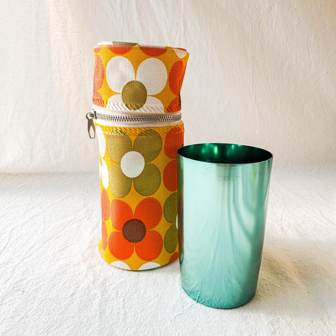 Retro 1960s Anodised Cup and Carry Case - Etsy