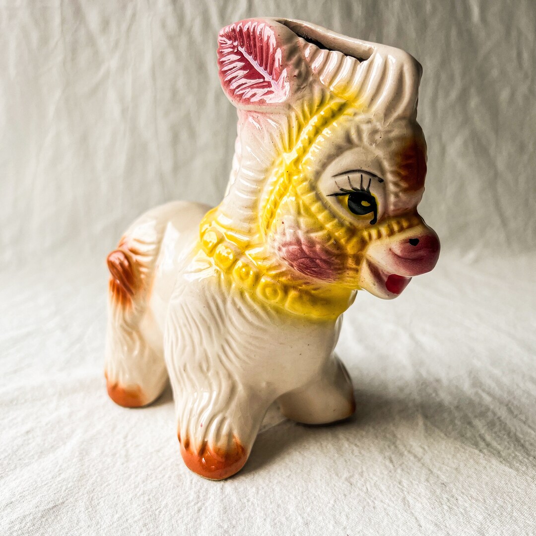 Vintage Kitsch Ceramic Donkey Money Box Bank - Etsy