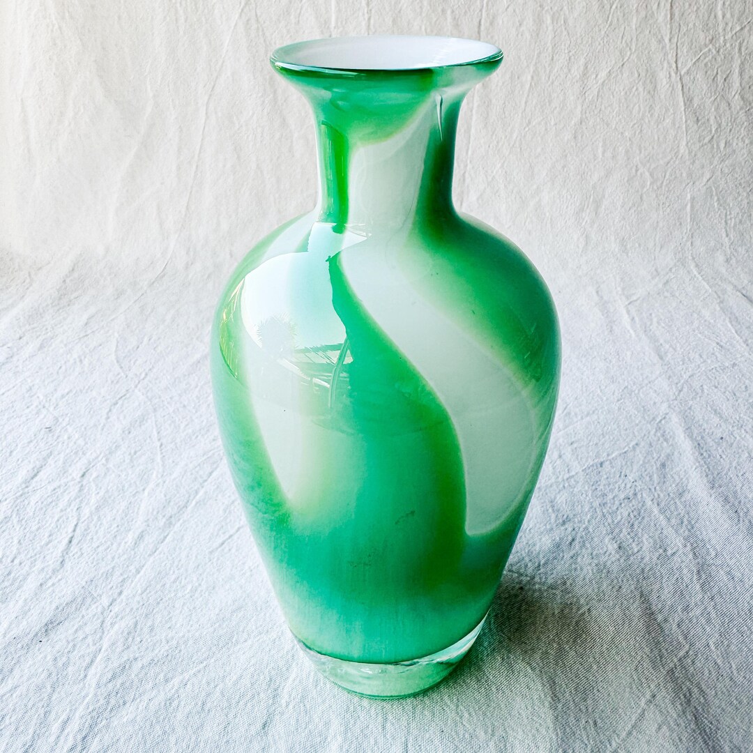 Vintage 1989 Signed James Dodson Art Glass Vase - Etsy