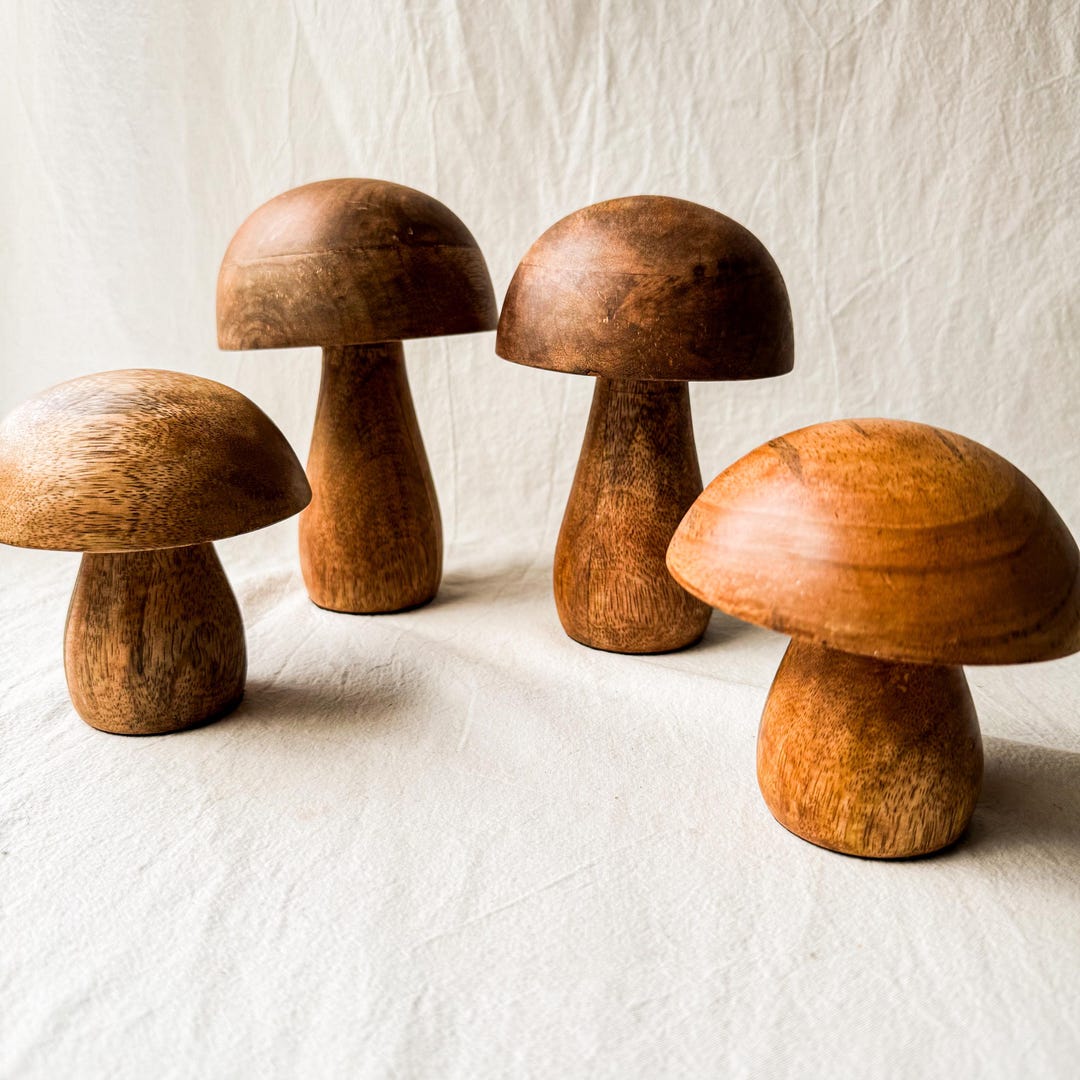 Wood Mushrooms Home Decor - Etsy