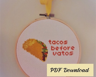 Taco Cross Stitch Pattern - Etsy