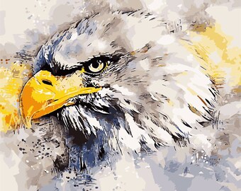 Eagle Paint by Numbers - Etsy