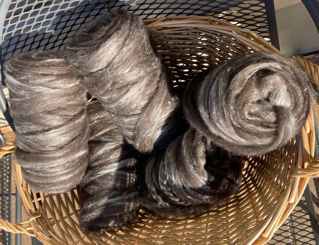 Yak Blended With Mulberry Silk in 4 Ounce Roving Bumps. Unbelievably ...