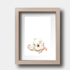 Spooky Ghost Octopus Print - Etsy