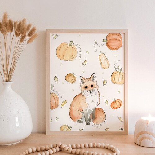 Season of Giving Tomte and Fox 8 X 12 Print of Original - Etsy Canada