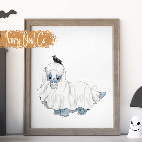 Spooky Ghost Dog Print - Etsy