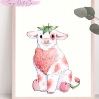 Pineapple Cow Print - Etsy
